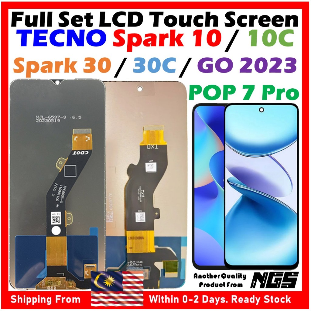 ORI NGS Brand Full Set LCD Screen For TECNO Spark 10 / Spark 10C ...