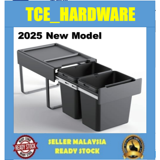 Bottom Mounted Bin With Soft Closing Slide (40Liter) Insert Kitchen ...