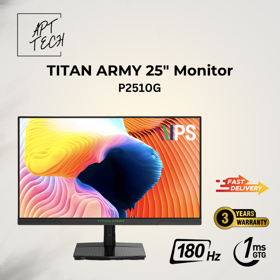 Titan Army 25" Monitor P2510G ips panel | 180Hz | 1ms FHD Gaming ...
