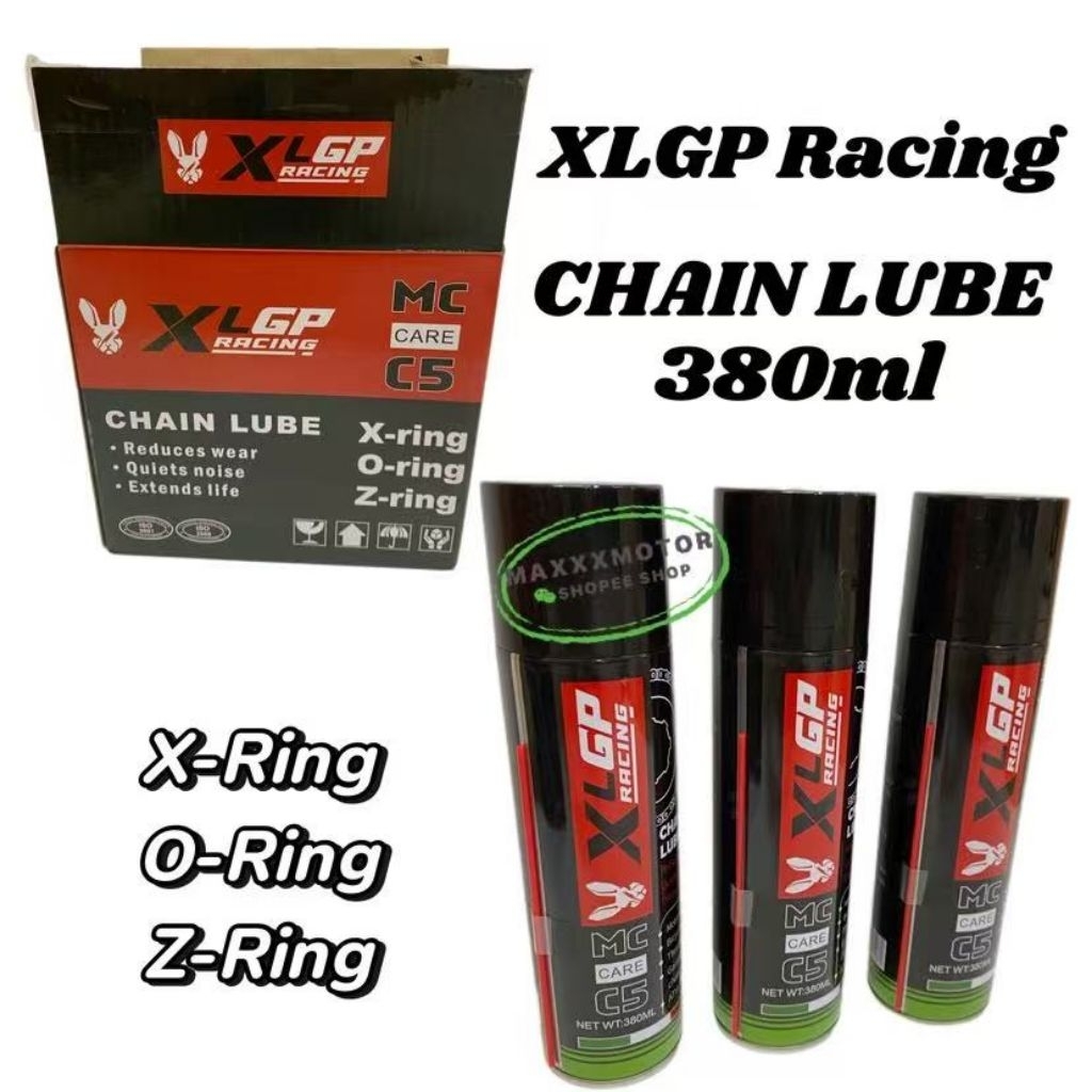 CHAIN LUBE XLGP 380ml LANTAI SPRAY APIDO 240ml O-RING X-RING Z-RING ...