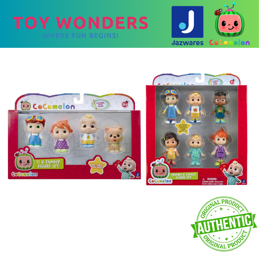 Original CoComelon Figure Pack | JJ & Family Figure Set | Includes JJ ...