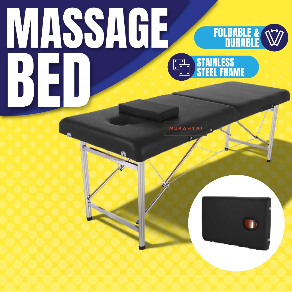 Massage Bed Katil urut spa lipat Bekam Foldable Portable Facial Bed ...