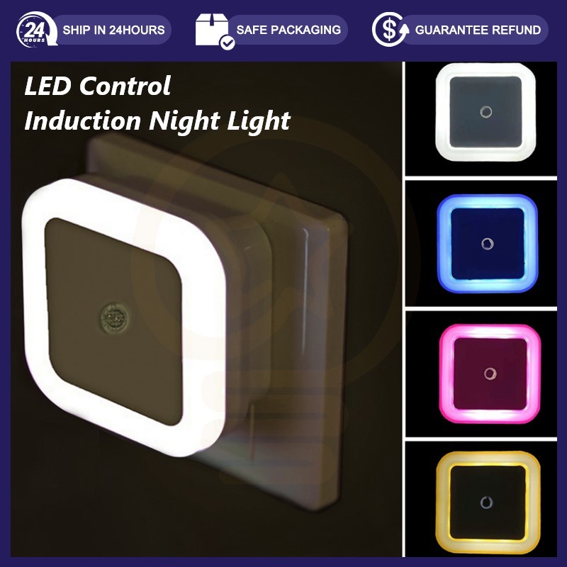 In Stock UK Plugs Automatic Sensor Night Lights LED Lamps Mounted Auto ...