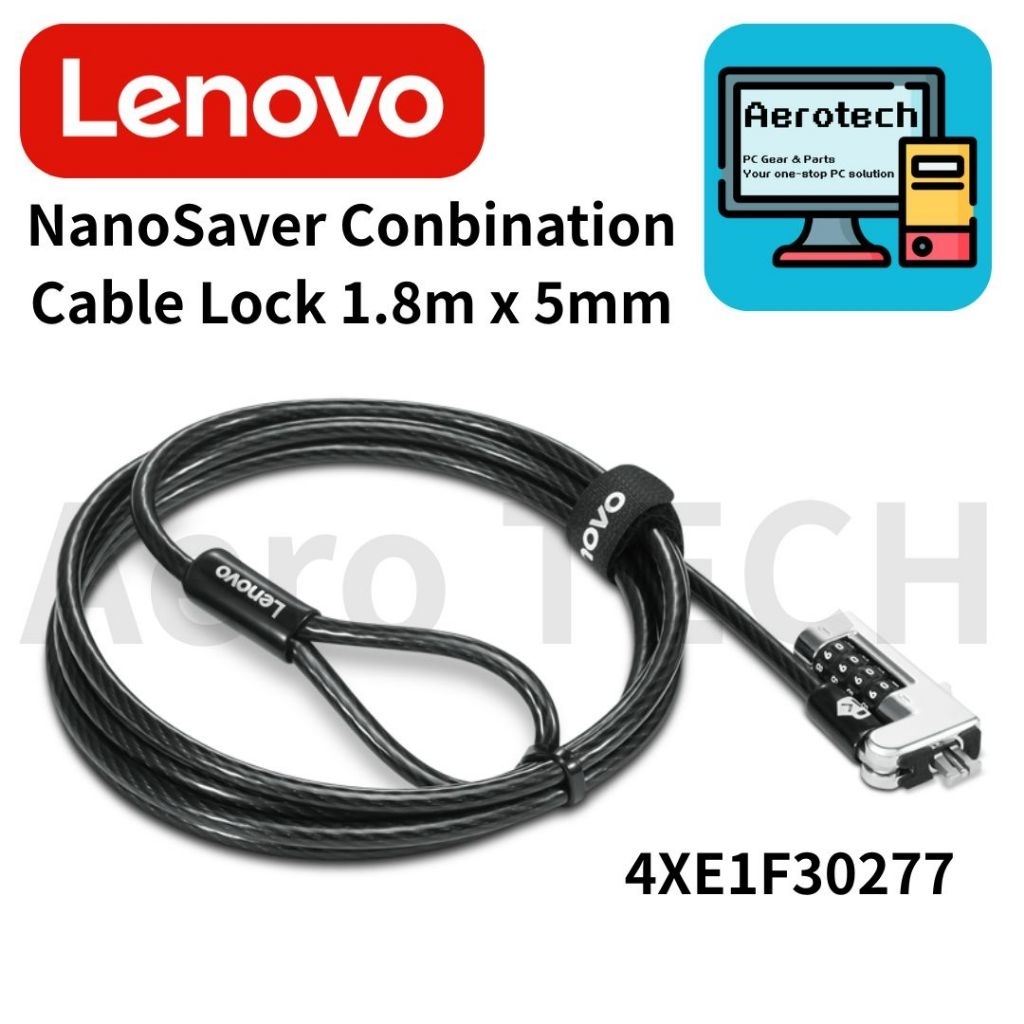 Lenovo Laptop Lock / Kunci Laptop Kombinasi 4XE1F30277 – NanoSaver Slot ...