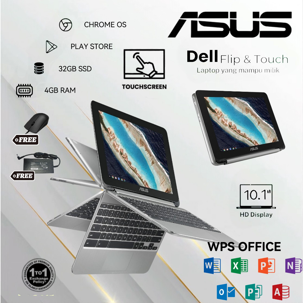 ASUS Chromebook C100P yoga murah Touchscreen laptop 4G RAM 320GB HDD ...