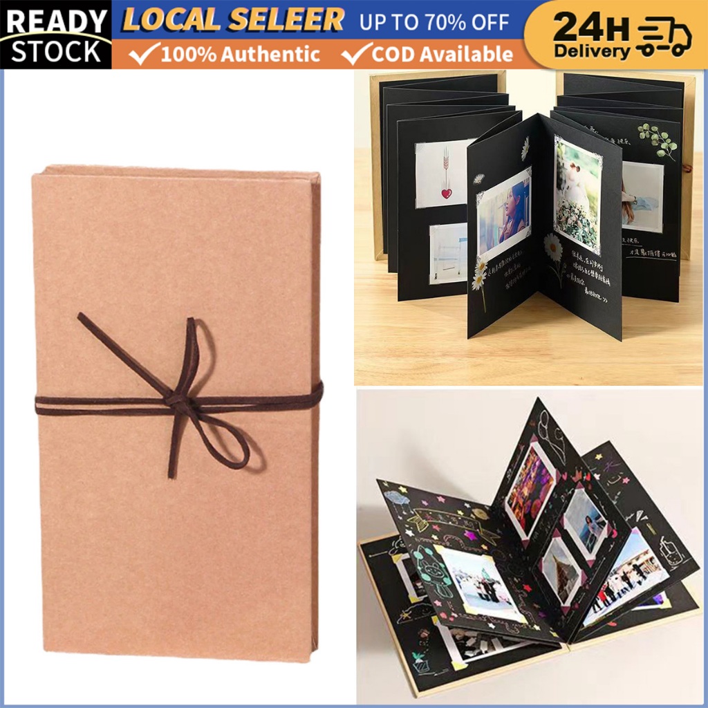 Creative Accordion Folding Page Kraft Paper Photo Album for Couple ...