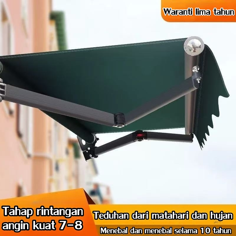Awning boleh lipat baharu Awning boleh laras Awning engkol tangan ...