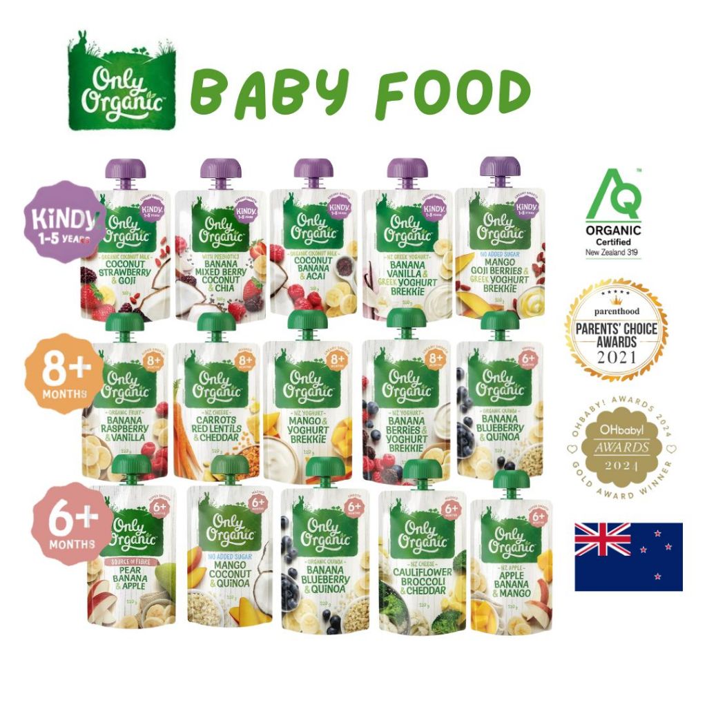 [Ship in 24 hours] Only Organic Baby Puree Pouches Baby Food & Baby ...