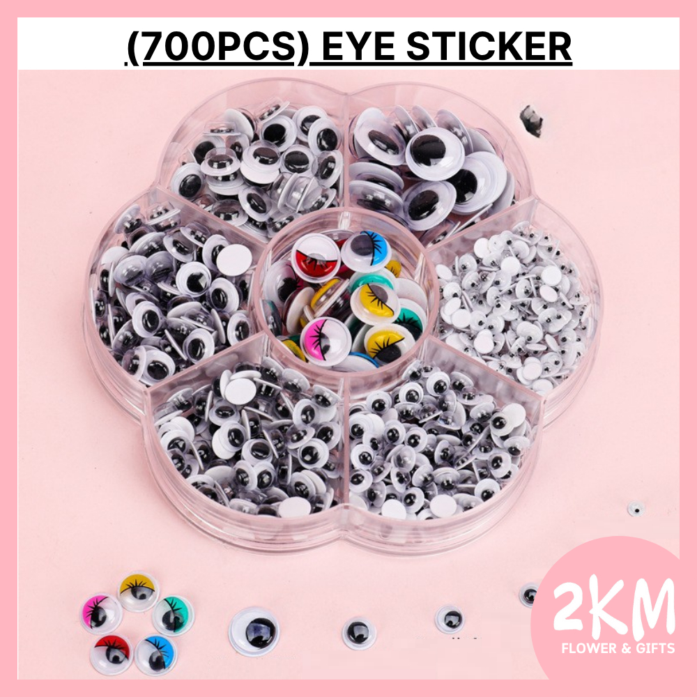 (700PCS) EYE STICKER Plastic Wiggle Googly Eyes Self-Adhesive for DIY ...