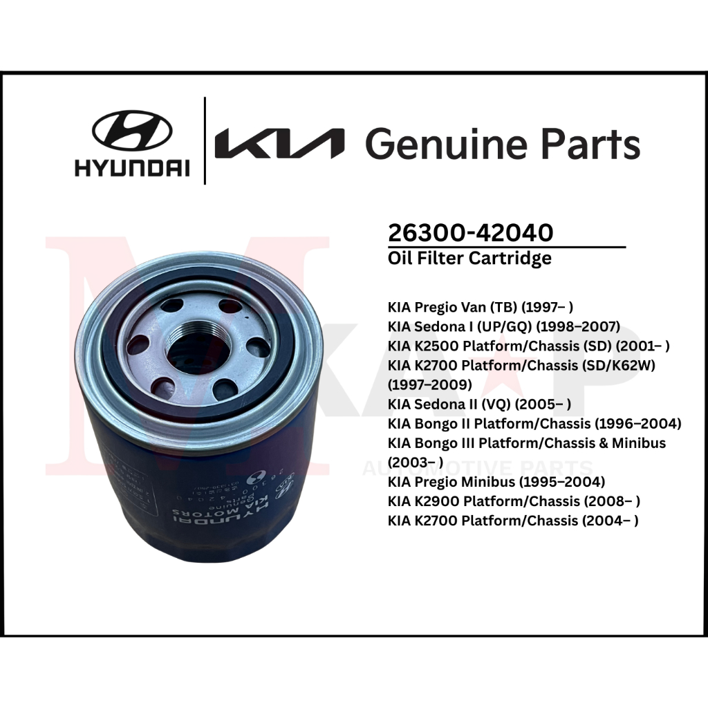 [ORIGINAL] OIL FILTER Cartridge Fits KIA Bongo, K2500, K2700, Pregio ...