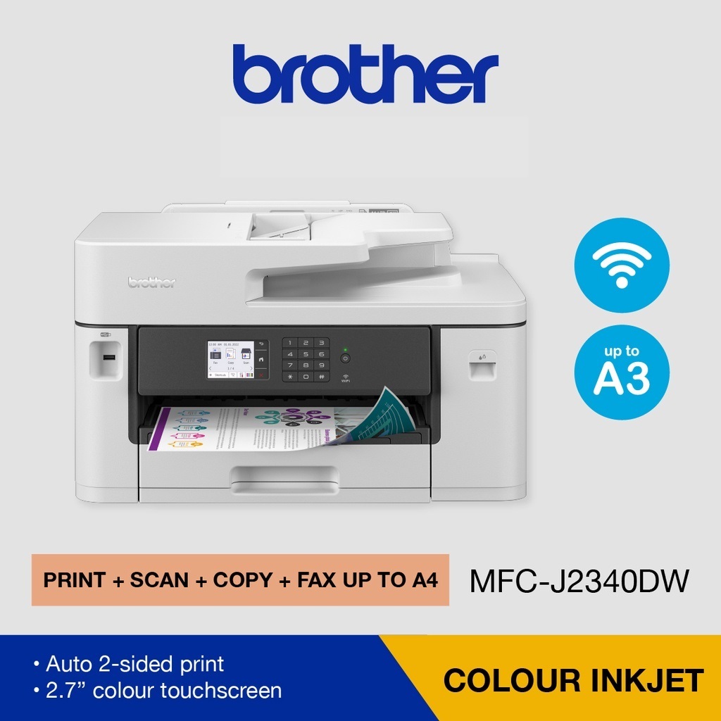 Brother MFC-J2340DW A3 Wireless Colour Inkjet Printer | 35ppm | 2.7 ...
