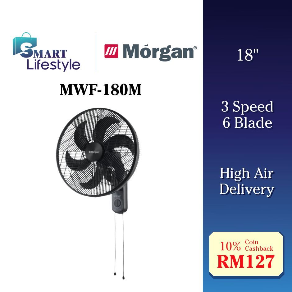 Morgan 80W Wall Fan 6 PP Fan Blade (18") MWF-180M / Faraday 18 ...