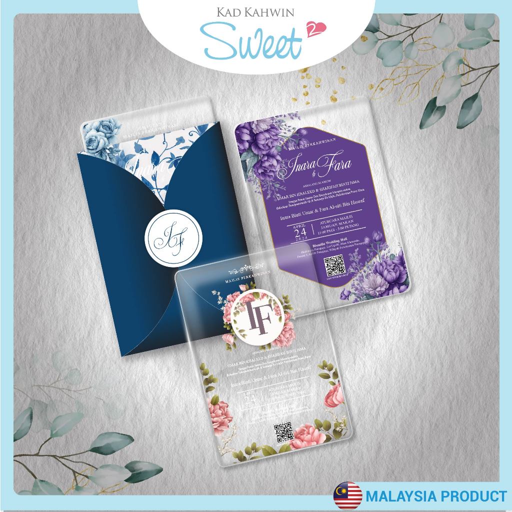Kad Kahwin Crystal Acrylic Wedding Invitation Card Exclusive VIP / Kad ...