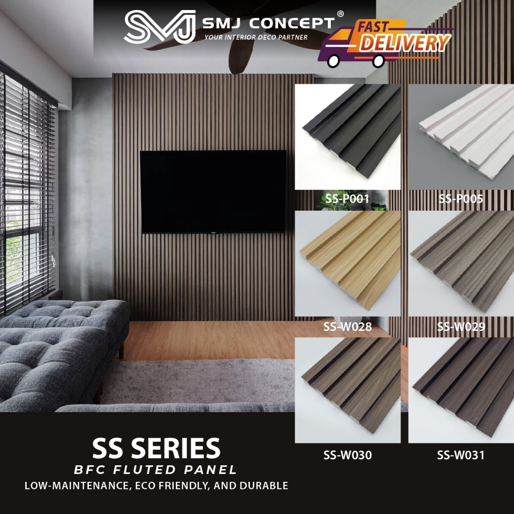 SMJ Concept® SS Series Fluted Wall Panel 132x15x2950mm | Waterproof ...