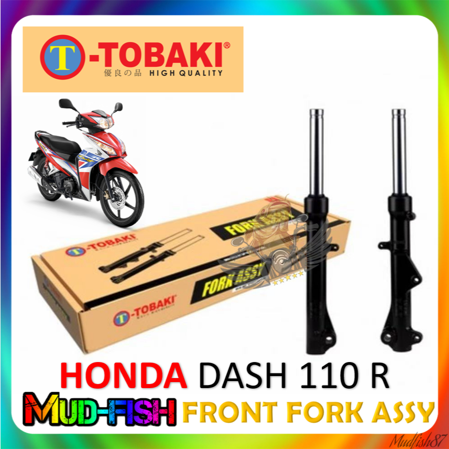 HONDA DASH 1 | DASH 110R FRONT FORK ASSY SET DAMPER DEPAN ORIGINAL TOBAKI (BLACK) | Shopee Malaysia