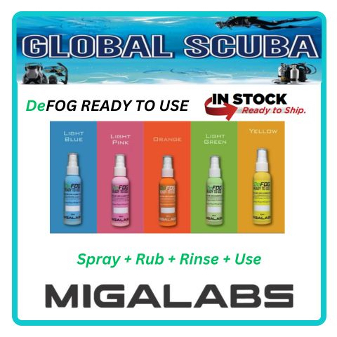 MIGALABS Defog Anti Fog Antifog Spray 60ml for Scuba Mask Diving Mask ...