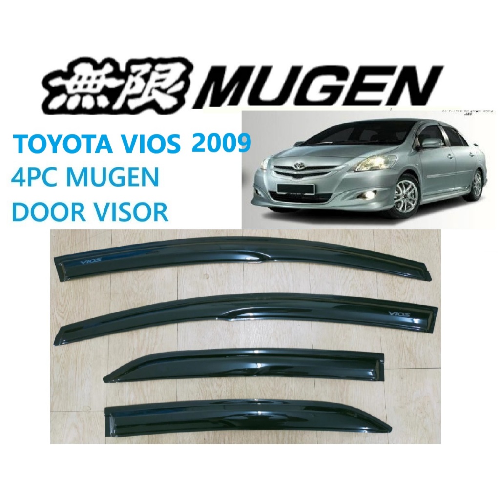 4PC TOYOTA VIOS 2009 NCP93 Air Press Mugen Rain Guard Mirror Window ...