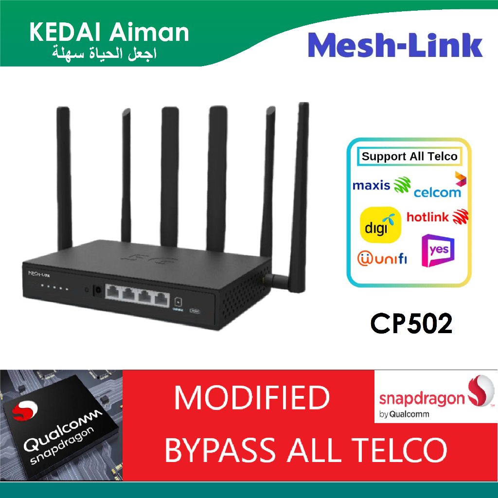 Mesh-Link CP502 AX1800 WiFi-6 Qualcomm X55 Portable Wireless 5G Modem ...