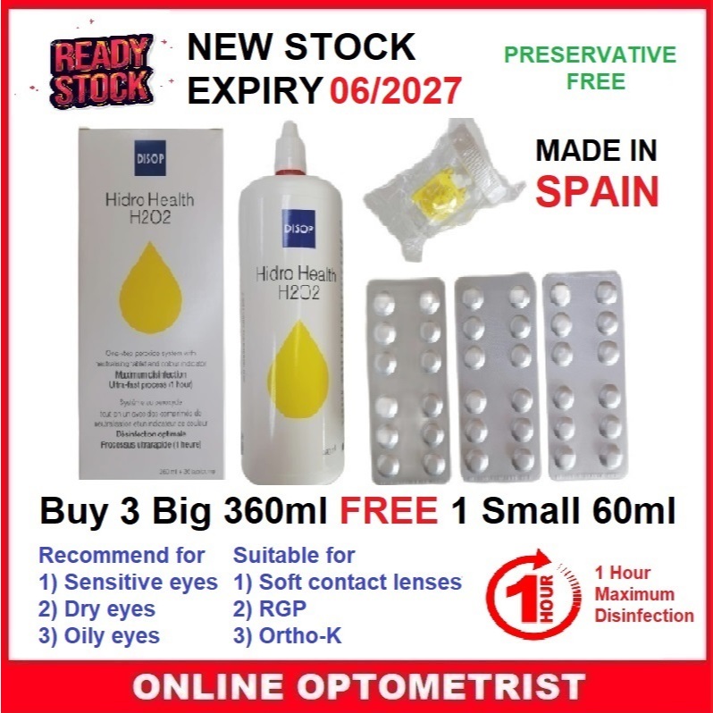 New Expiry] DISOP Hidro Health H2O2 BIG 360ml Expiry 06/2027 SMALL 60ml ...