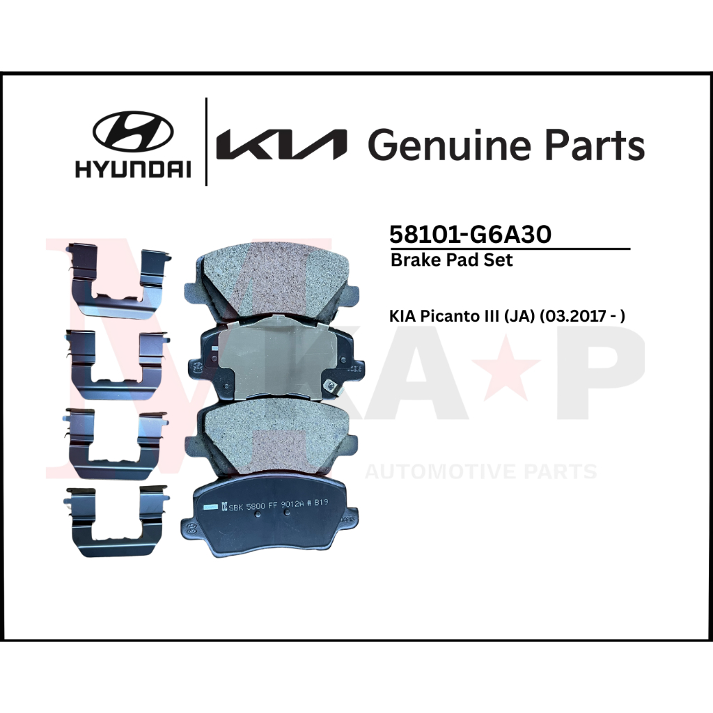 [ORGINAL] Brake Pad Set Fit for KIA Picanto III | PAD KIT – Front Disc ...