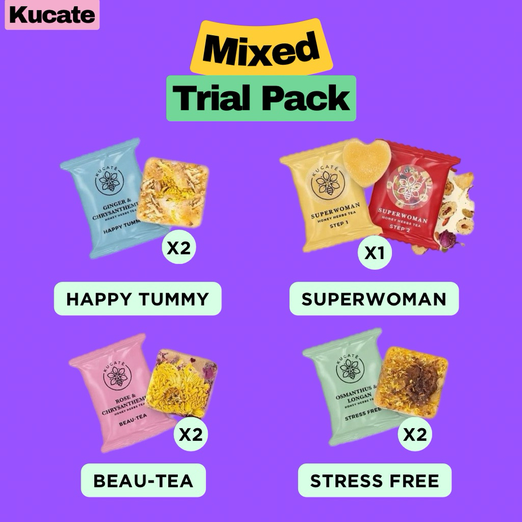 Kucate Trial Pack Pek Percubaan Teh Herba Daily Defense Beau-Tea Stress ...