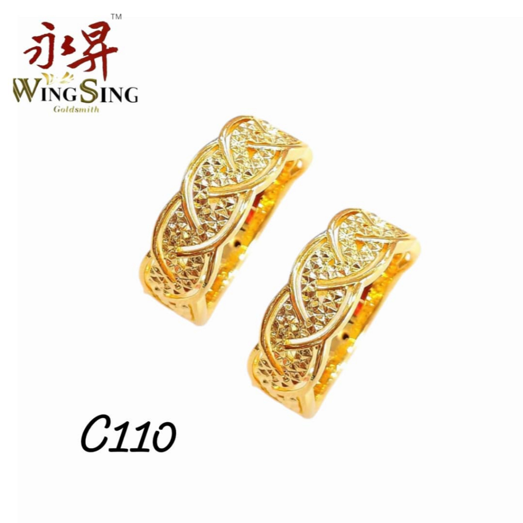 Wing Sing 5G 916 Emas Cincin Rapunzel Diamond Cut Fesyen Ring 5G / 5D ...