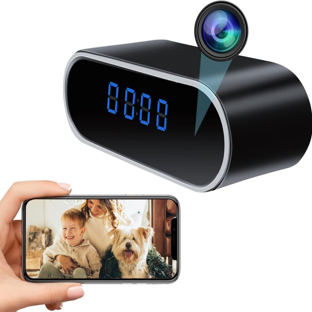 Alarm Clock Mini camera Wireless HD Camera WiFi Night Vision with ...