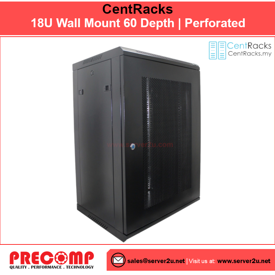 CentRacks 18U (60cm x 85cm x 60cm) Wall Mount Server Rack (CM18UB600/CP18UB600) | Shopee Malaysia