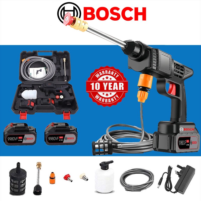 Bosch Water Jet Cordless 2 batteries Car Wash Floor Tiles Cleaner Spray ...