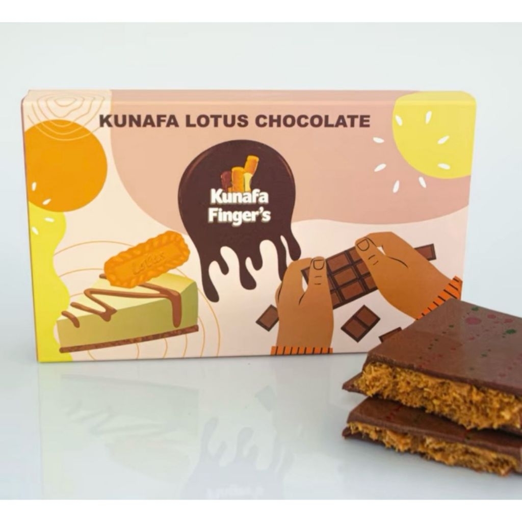 Kunafa Finger's Pistachio/Lotus Chocolate Bar | Shopee Malaysia