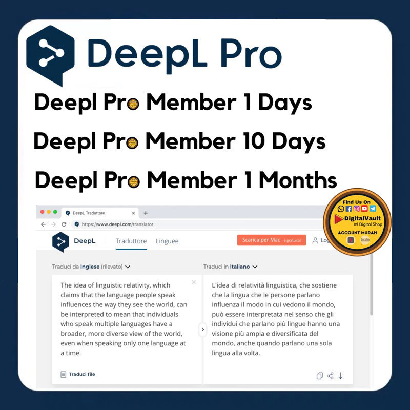 [FAST 24/7] DeepL Pro | Advanced Version | DeepL Translator fast ...