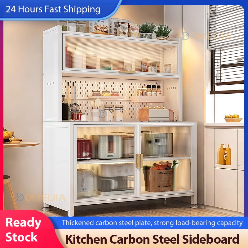 Multi-Layer Rak Kabinet Dapur Kitchen Cabinet With Doors&Wheels Rak ...