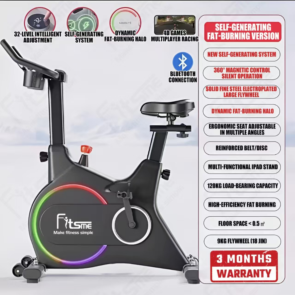 Magnetic Control Spinning Bike Bicycle with Dual Flywheel Home Fitness ...