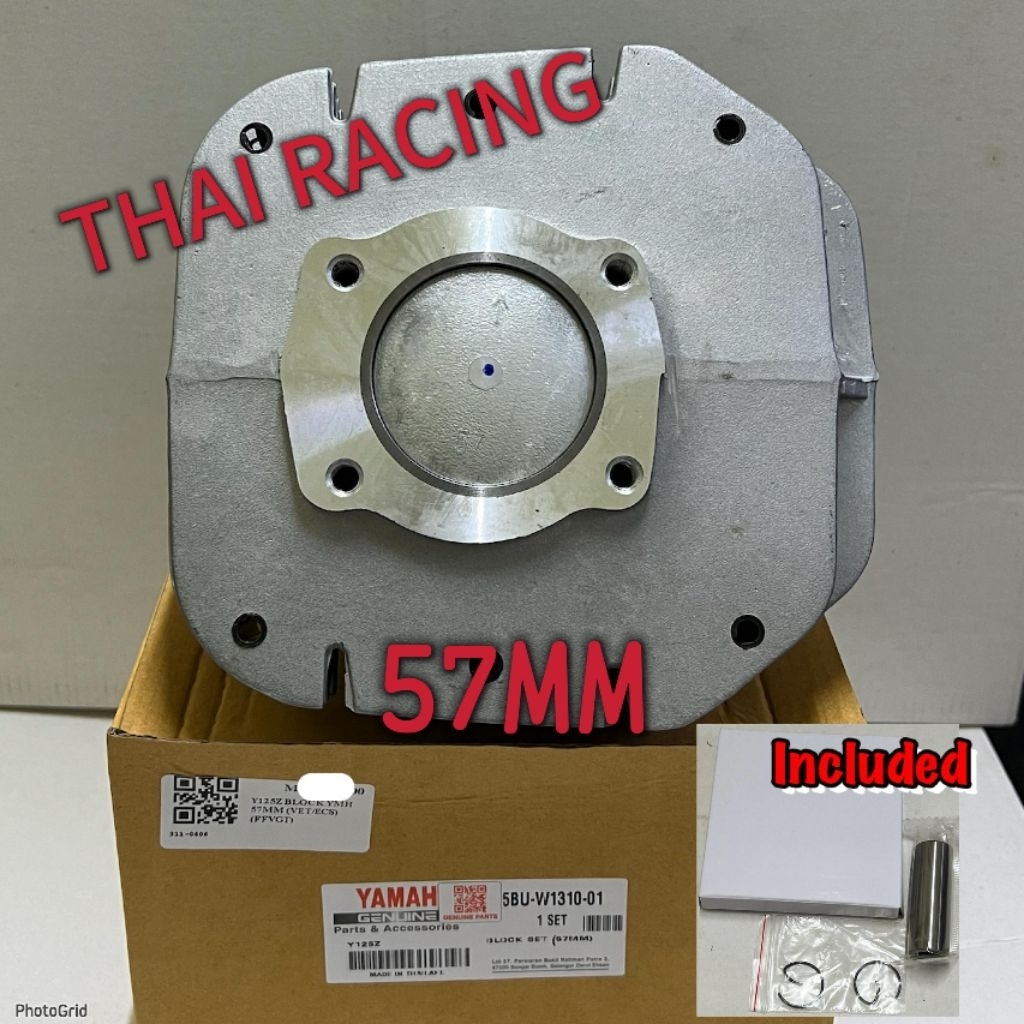 Y125 BLOCK RACING 57MM THAI RACING QUALITY AA Y125Z Y125ZR TAIKOM SCK ESPADA SHARK IKK YWL Red ...