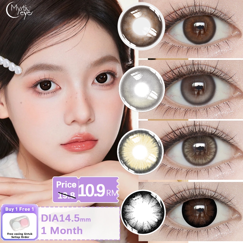 【14.5mm】Mysticeyes Bulanan Warna Kanta Sentuh Kanta Lekap DIA besar ...