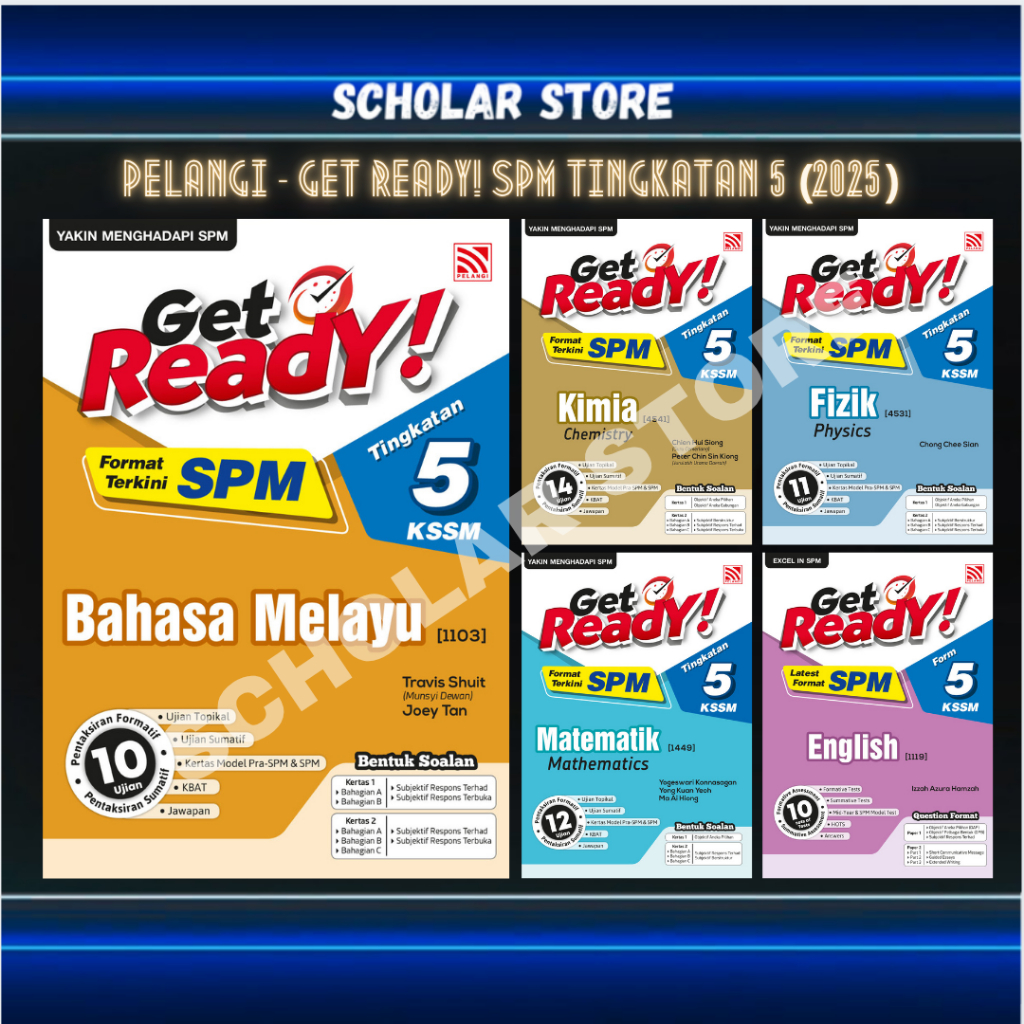 [SCHOLARSTORE] SET UJIAN SPM: GET READY ! SPM TINGKATAN 5 / FORM 5 ...