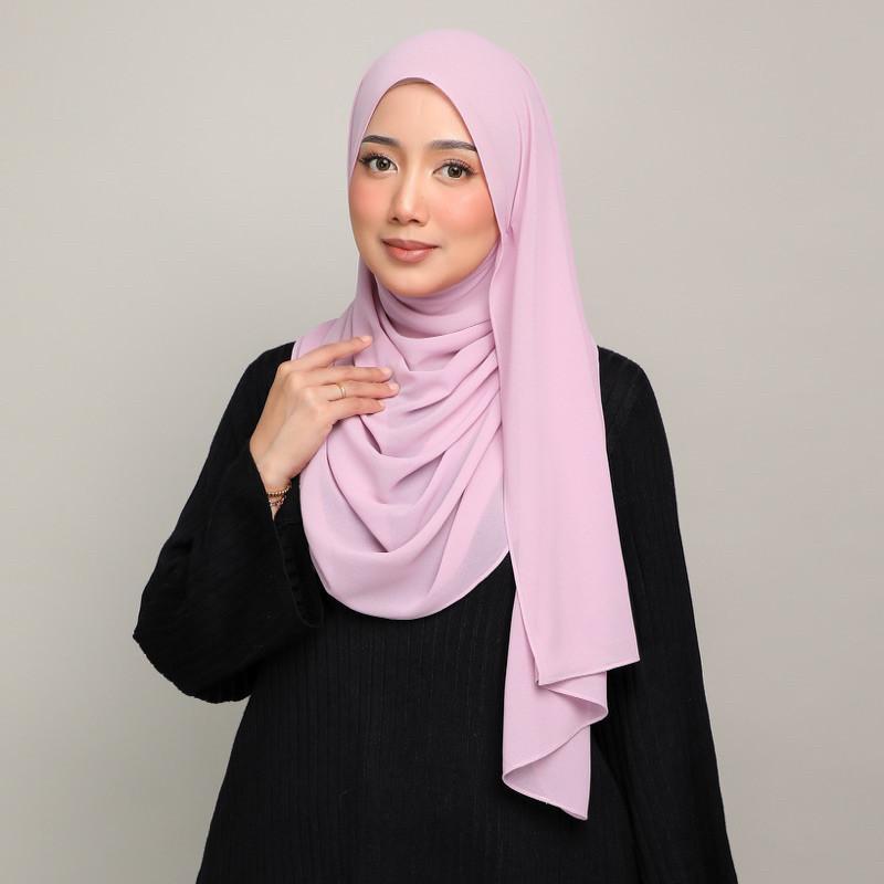 [SHOPEE EXCLUSIVE] SHAWL CHIFFON KEKNIS PLAIN (HEAVY CHIFFON) | Shopee ...