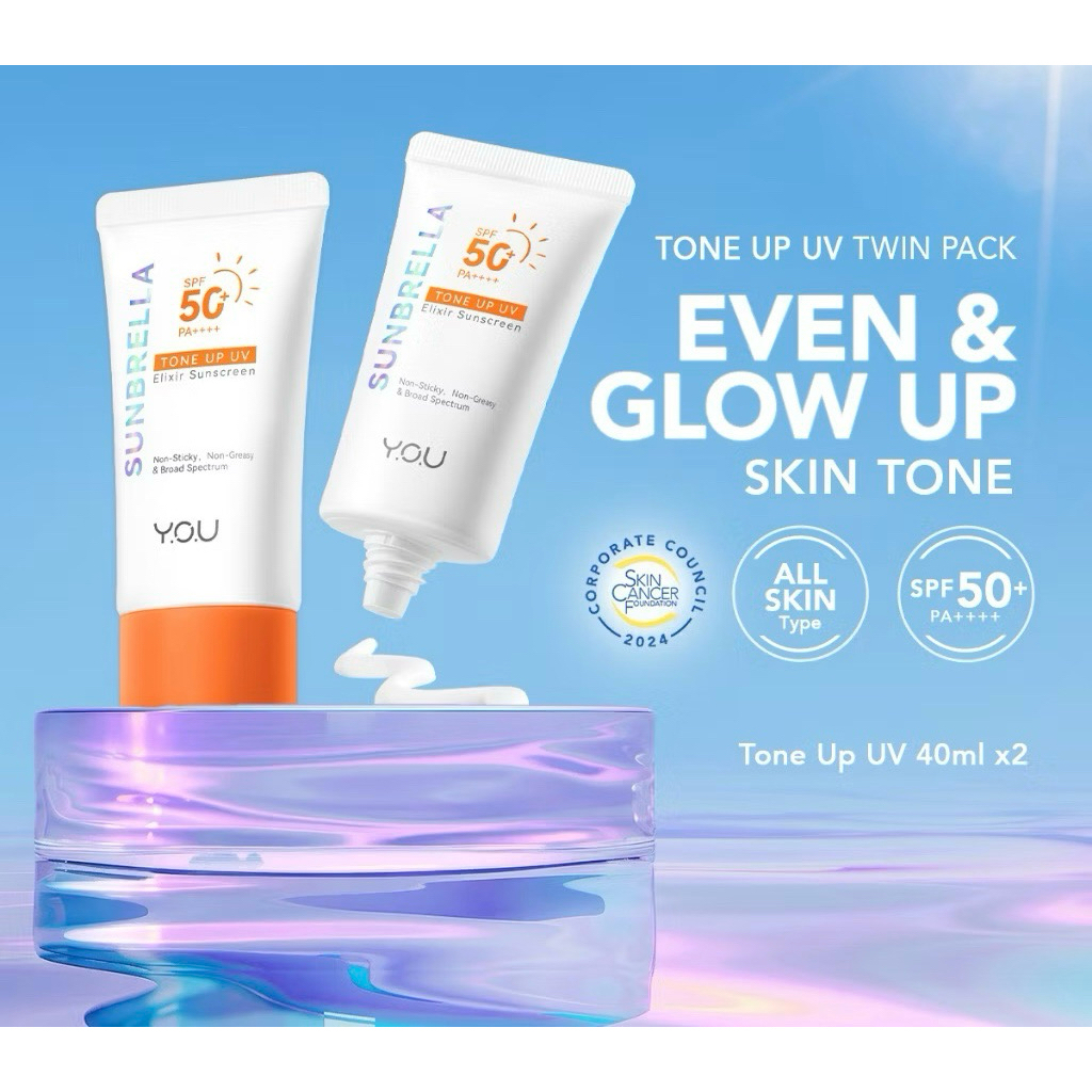 YOU Sunbrella Tone Up UV Elixir Sunscreen SPF 50+ PA++++ (40ml) | Shopee Malaysia