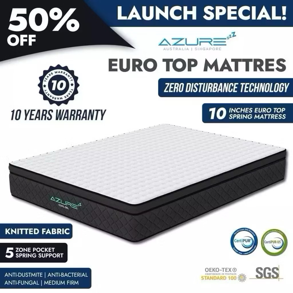 Azure™ Cool Gel Spinal Support | 10 Inch Mattress | Zero Motion ...