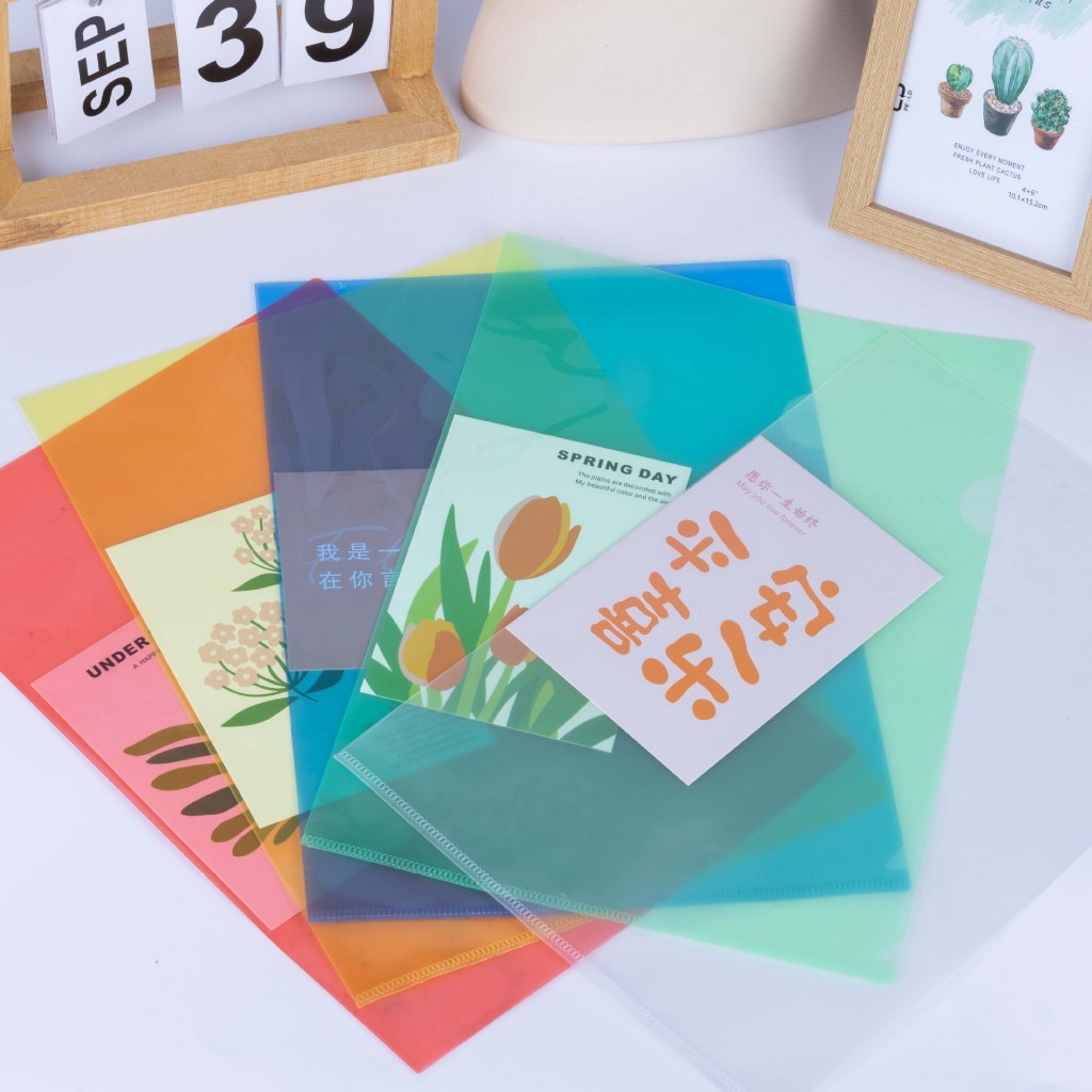 A4 Size L-Shaped Folder A4 Colour Folder L Transparent Color File Cover ...