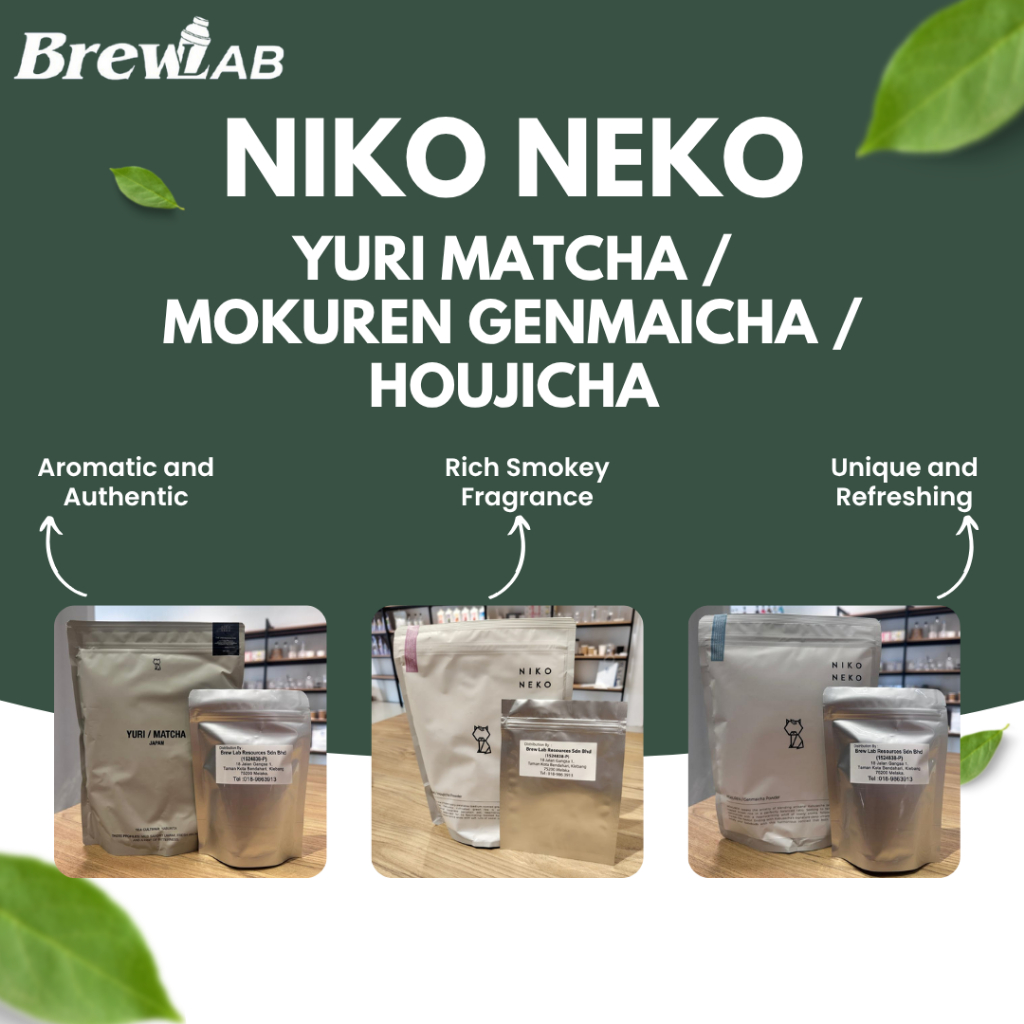 [READY STOCK] - Repack 100gm Niko Neko Yuri Matcha/ Mokuren Genmaicha ...