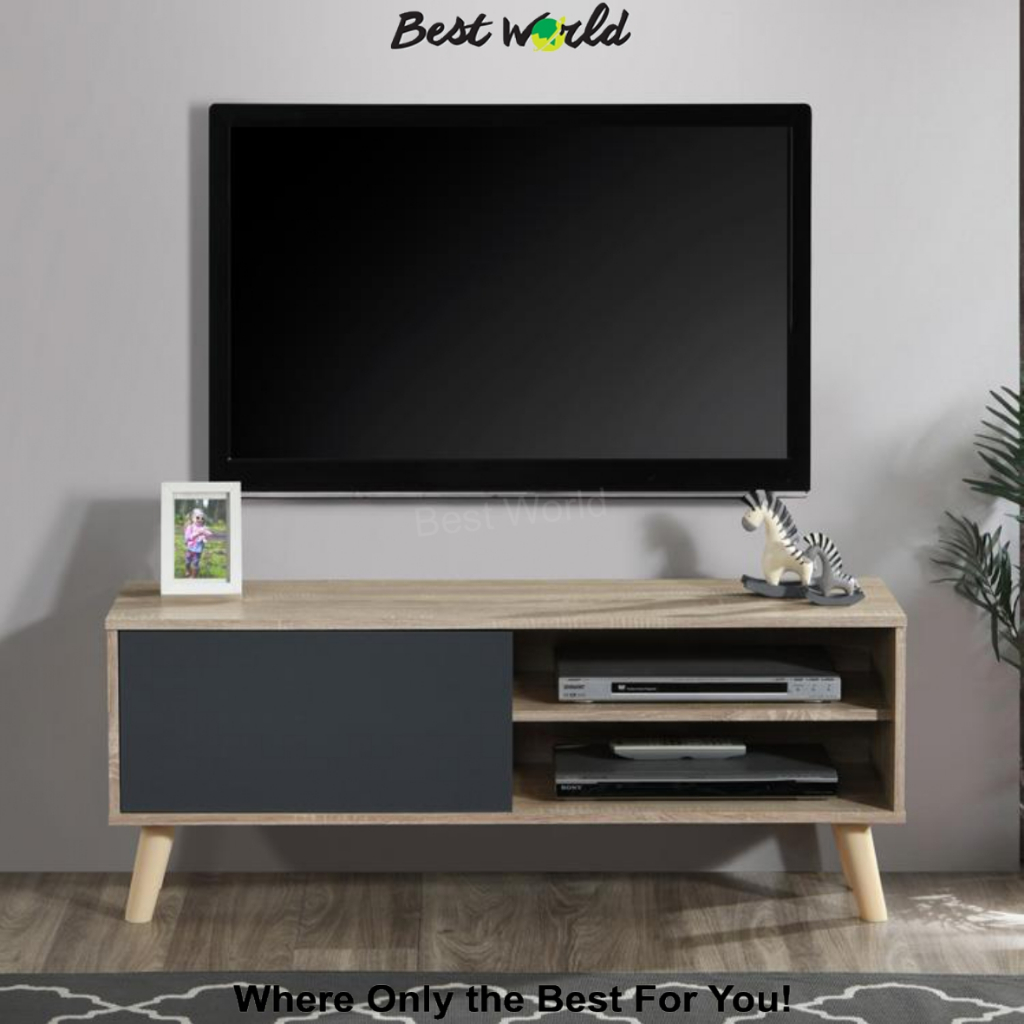 TIIGO 4ft TV Cabinet / 4 kaki TV Kabinet - TV 8009 电视柜 (Colour : Sonoma Oak) | Shopee Malaysia