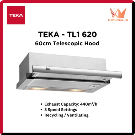 TEKA 60cm Telescopic Hood With Mechanical Push Button Control (TL1 620 ...