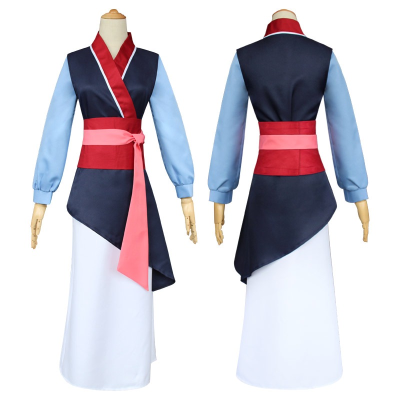 Movie Hua Mulan Dress Blue /red Dress Princess Dress girl/women adult ...