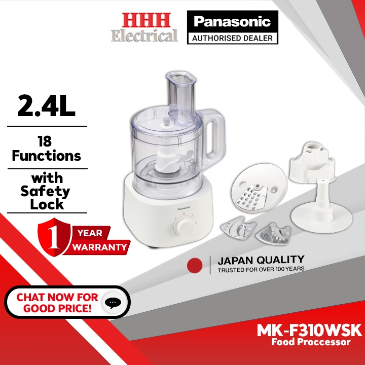 PANASONIC 2.4L Food Processor MK-F310WSK Pengisar Makanan With 5 ...