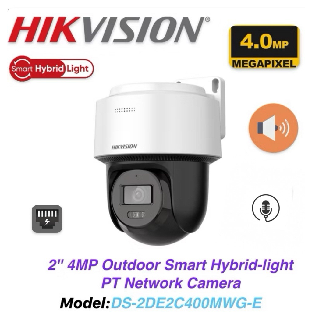 HIKVISION DS-2DE2C400MWG-E 2-inch 4 MP IR Mini PT Dome Network Camera | Shopee Malaysia