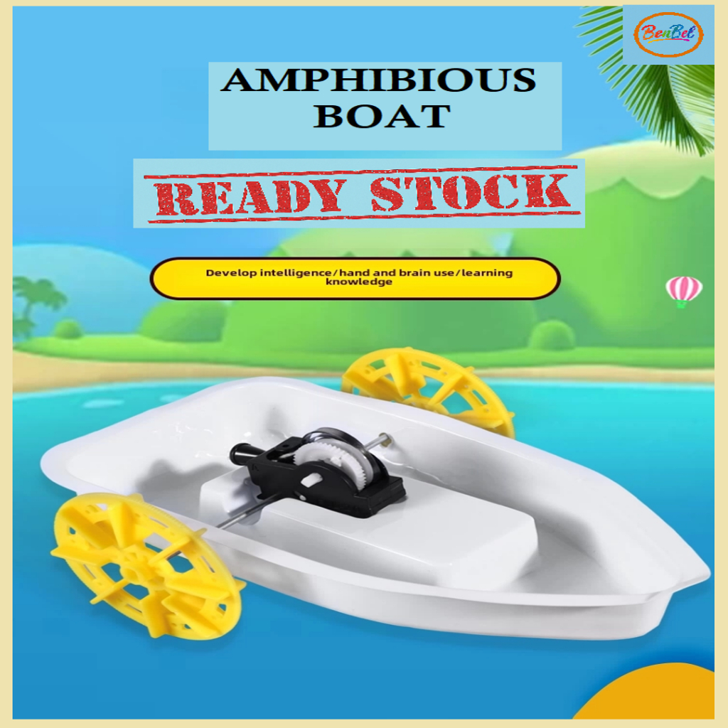 Pull String Amphibious Paddle Boat DIY STEM Projek RBT Learning Toys ...