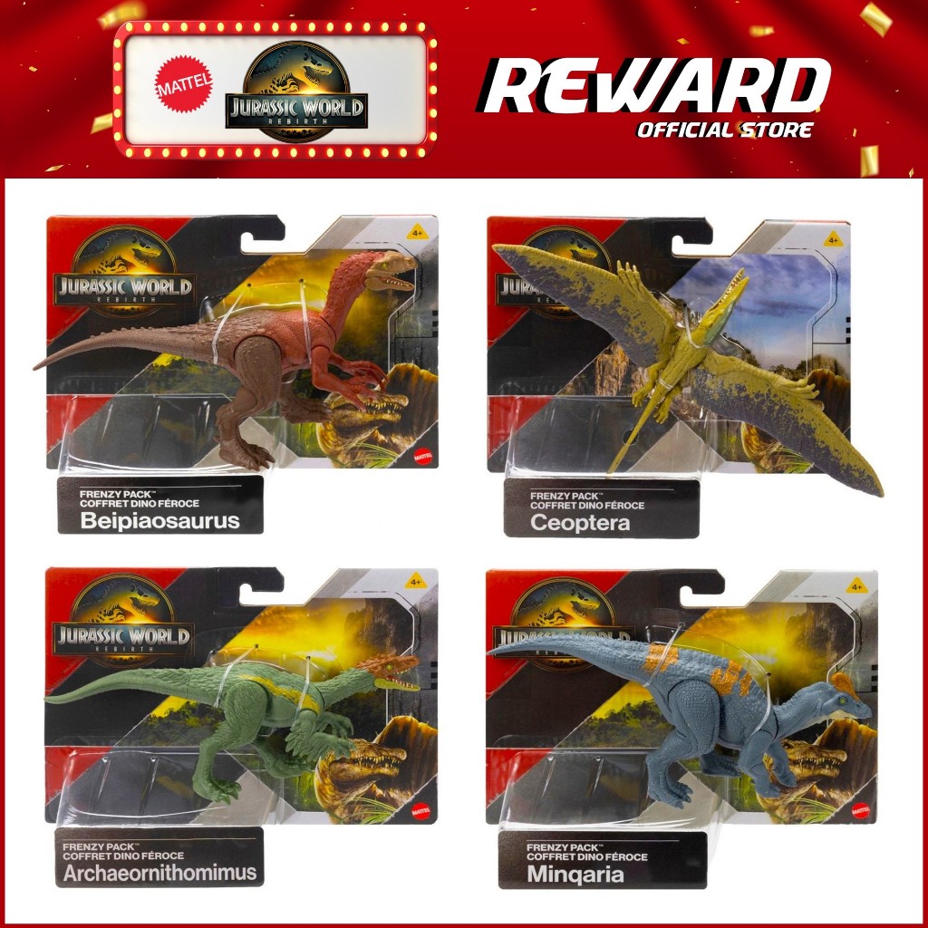 Mattel [2025 JURASSIC WORLD MOVIE] Jurassic World Rebirth Frenzy Pack ...