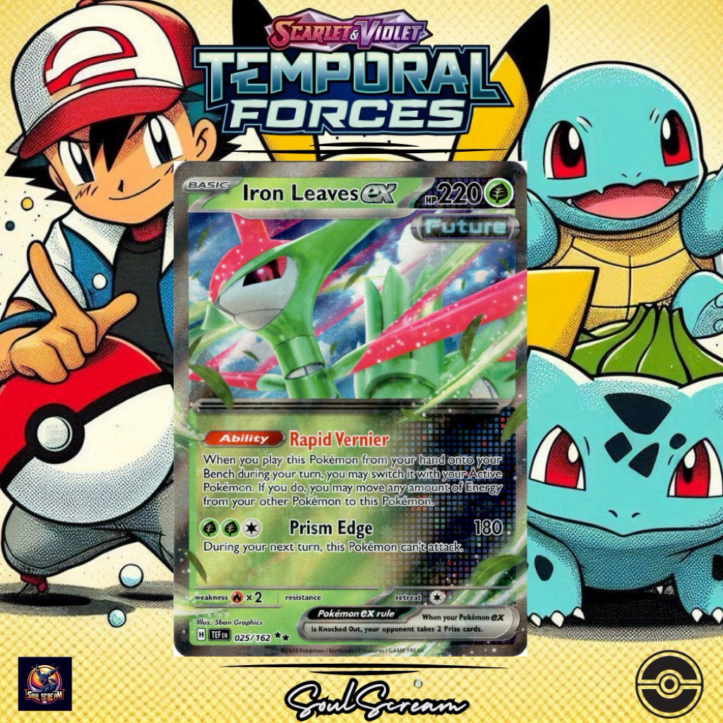 Pokemon TCG Iron Leaves EX Temporal Forces | Shopee Malaysia