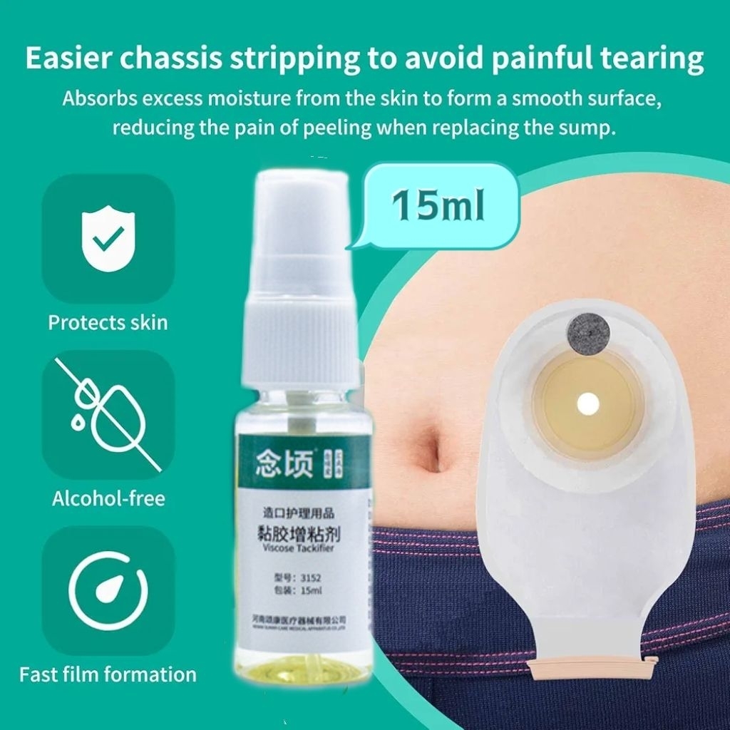 15ml Medical Stoma Adhesive Wipe-off Spray Ostomy Adhesive | Shopee ...